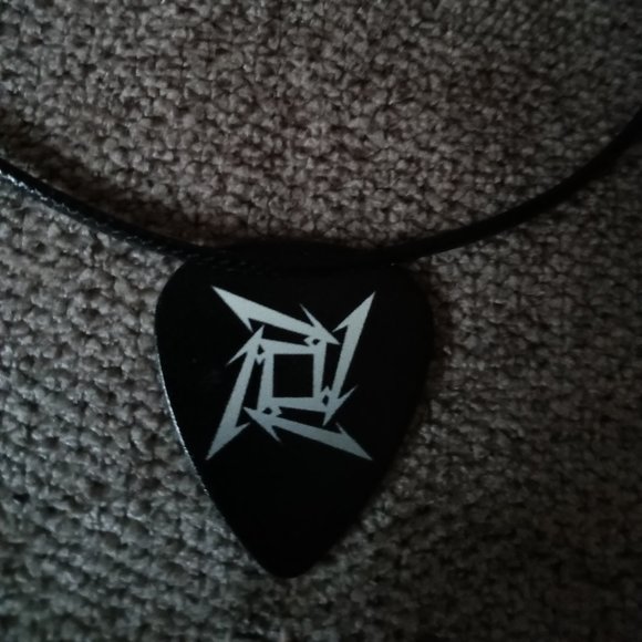 Metallica | Jewelry | Metallica Star Logo Guitar Pick Necklace | Poshmark